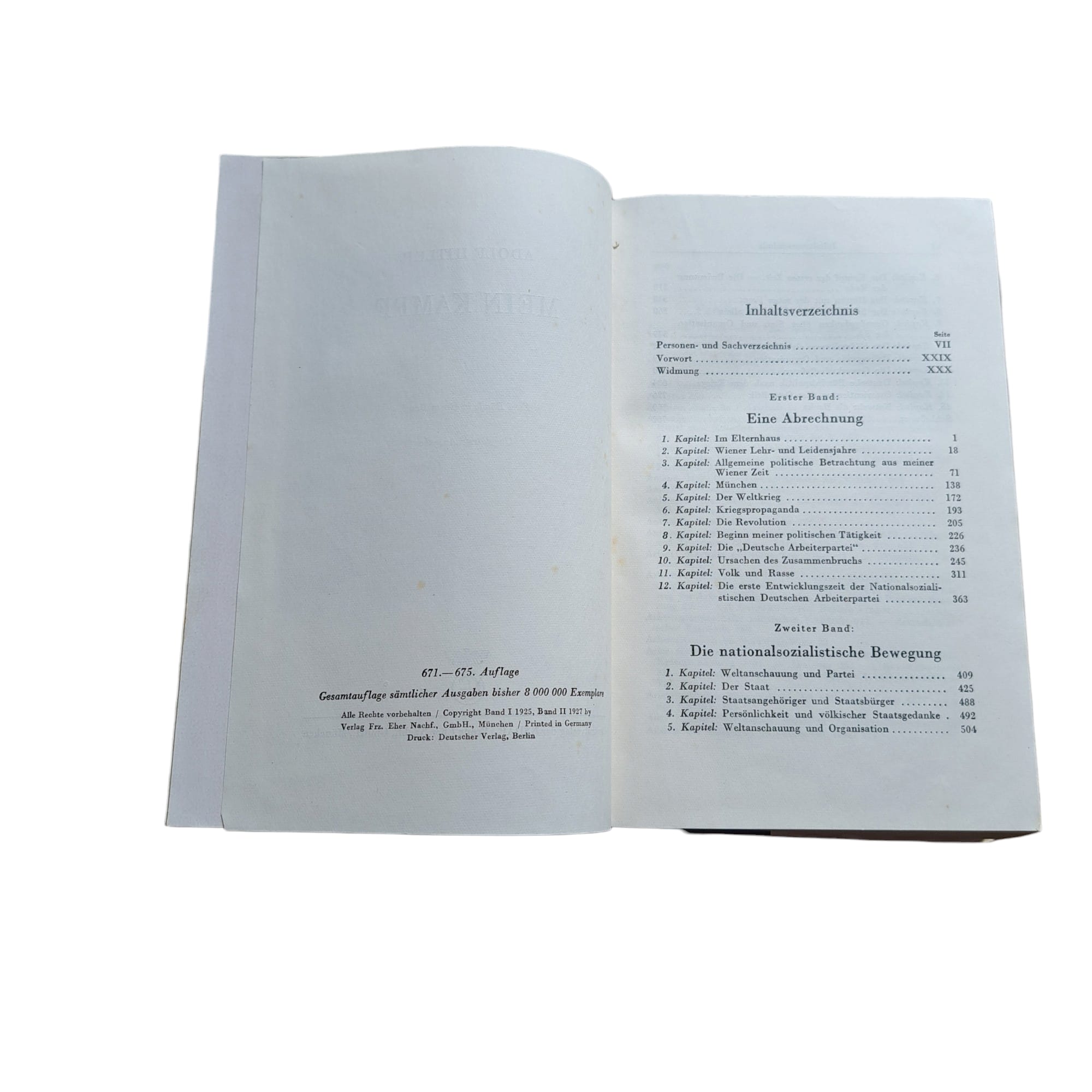 Mein Kampf 1941 Book With Dustcover